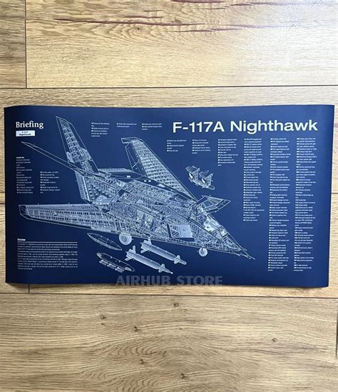 Aviation F 117a Nighthawk Poster Blueprint
