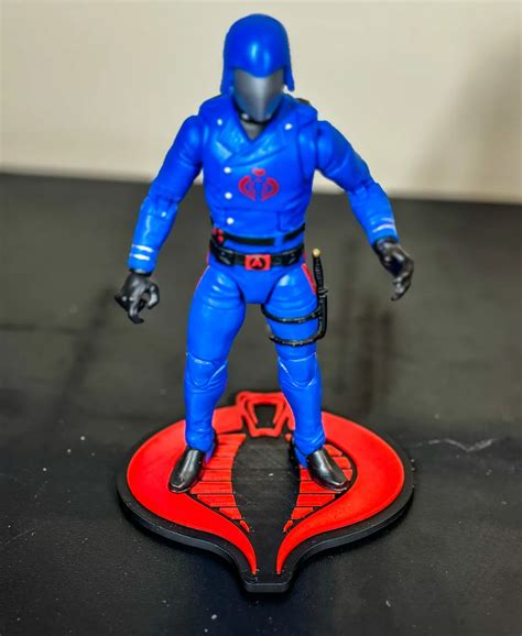 Gi Joe Classified Scale Cobra Figure Stand With Peg By Destro