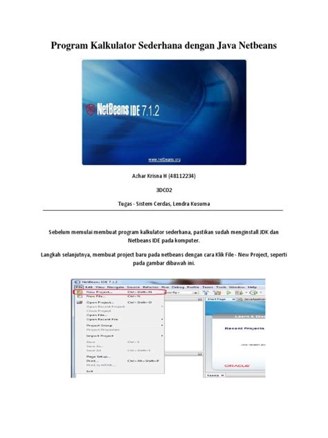 Program Kalkulator Sederhana Dengan Java Netbeans Pdf