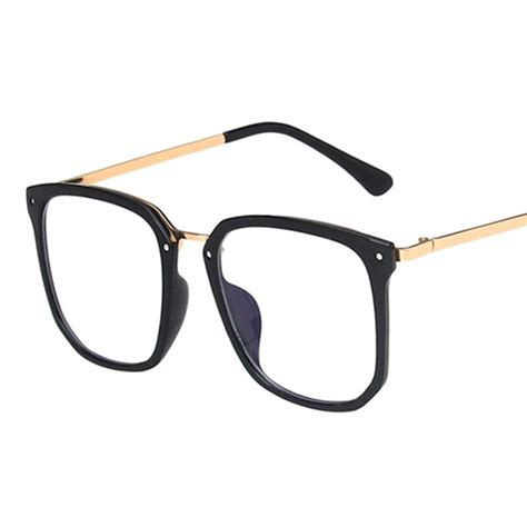 Oversized Square White Glasses Frame Vintage Clear Vicedeal