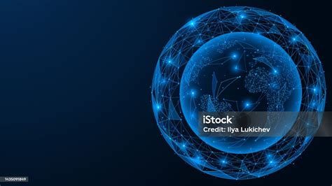 World Map Global Digital Network Stock Illustration Download Image Now Satellite Globe