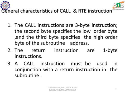 Ee6502mpmcunit Iistack And Subroutinettharankumar Ppt Download