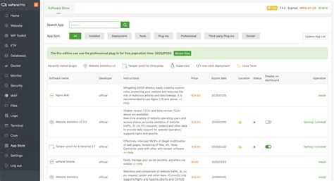 Aapanel Free And Open Source Hosting Control Panel One Click Lamplemp