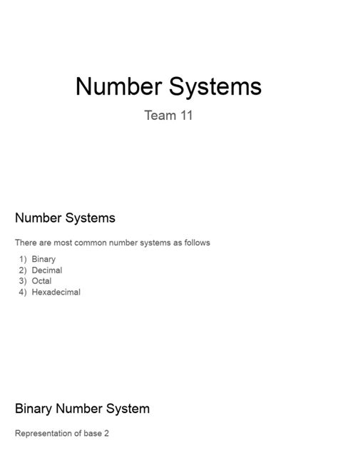 Number Systems Pdf
