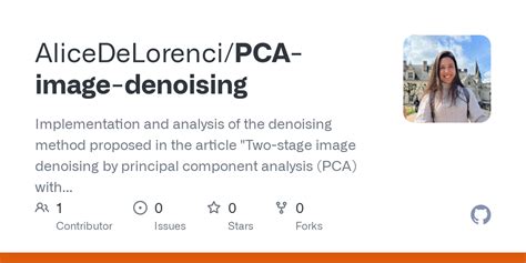 github alicedelorenci pca image denoising implementation and