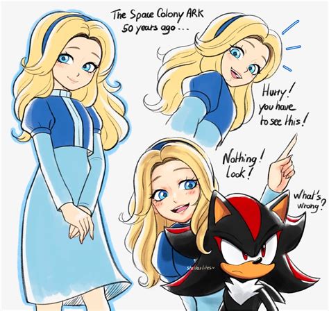 Shadow The Hedgehog And Maria Robotnik Sonic And 2 More Drawn By