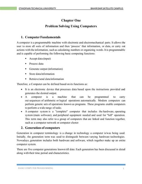Problem Solving Using Computers For Any Dept Pdf
