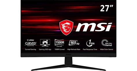 MSI Optix G27C5 27" Curved 1500R Full HD 165Hz 1ms 2xHDMI DisplayPort ...
