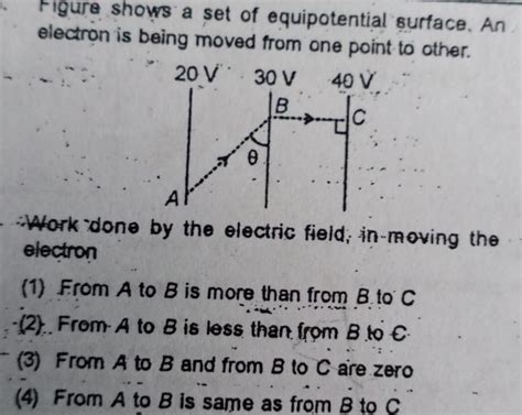 [answered] Figure Shows A Set Of Equipotential Surface An Electron Is