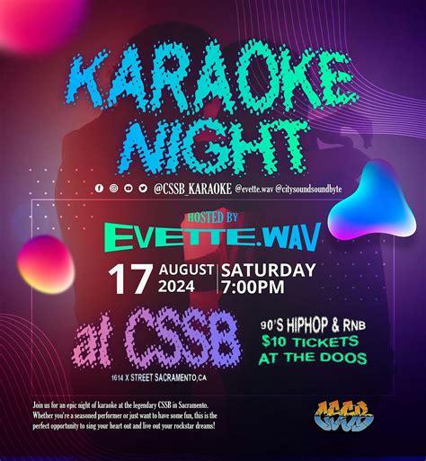 Karaoke Night At Cssb Hosted By Evettewav 1614 X St Sacramento