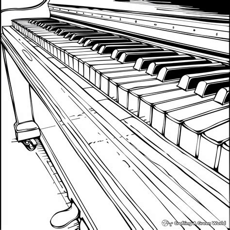 Piano Keyboard Clip Art Coloring Pages 2025