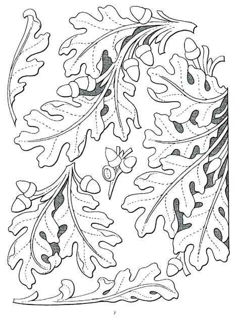 Oak Leaf Leather Carving Pattern