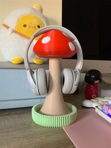 Mushroom Headphone Stand Cute Gaming Accessories Kawaii Gamer Girl