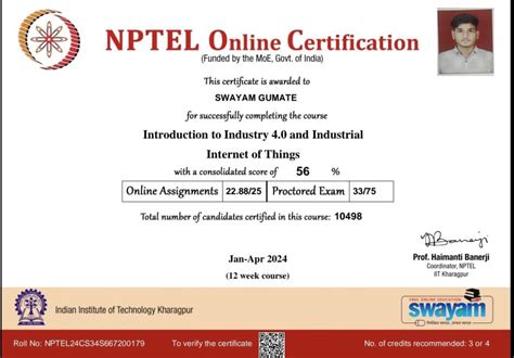 Swayam Gumate On Linkedin Industry40 Iot Certificationcomplete Digitaltransformation