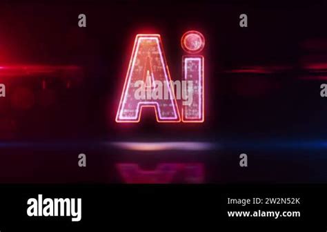 Artificial Intelligence Cybernetic Brain And Machine Learning With Ai Symbol Loop Concept