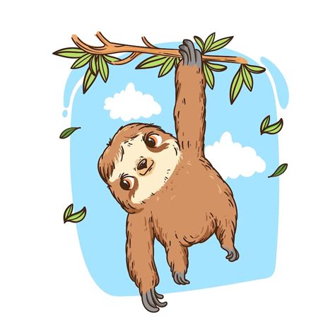 Faultier Comic Bilder Kostenloser Download Auf Freepik