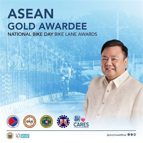 Jerry Treñas Iloilo City Is A Gold Awardee For National Bike Day Bike