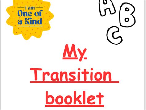 Transition Workbook Teaching Resources