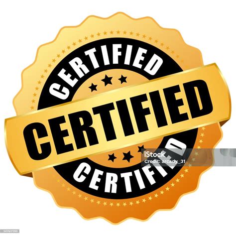 Certified Product Gold Seal Stock Illustration Download Image Now