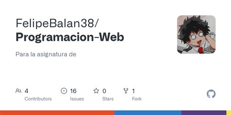 Github Felipebalan38programacion Web Para La Asignatura De