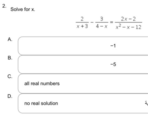 solved solve for x 2x 3 34 x 2x 2x2 x 12a b 5c all real