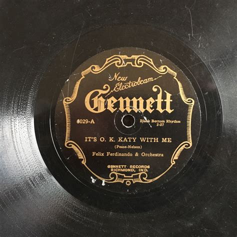 Felix Ferdinando Its Ok Katy With Me Harry Pollocks Blue Diamonds Gennett 6029