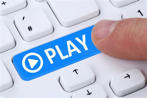 play button stock image image of people computer internet 17311483
