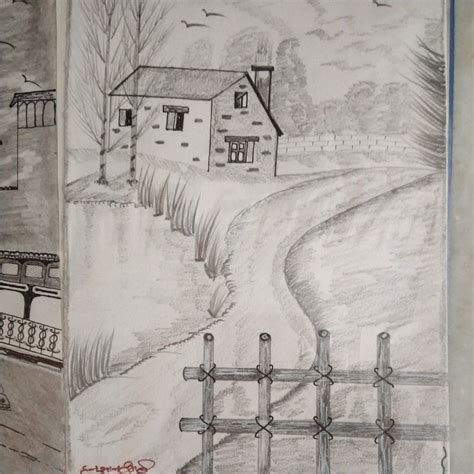 10 Dibujos A Lápiz De Paisajes Pencil Art Landscape Drawings Pencil