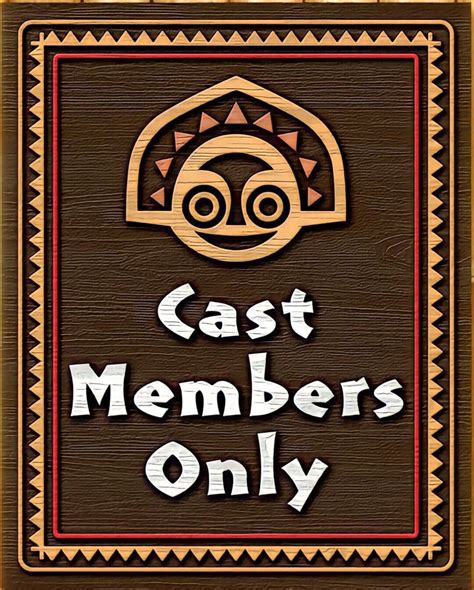 Cast Member Only Sign Disneyland Art Decoupaged On Wood Etsy