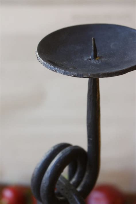 Tall Iron Candle Holder Vintage Iron Candle Holder Padlock Shape