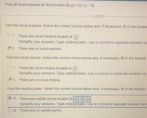 solved find all local extrema for the function