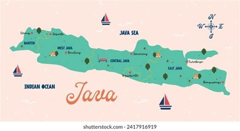 Flat Design Vector Cute Fun Colorful Stock Vector Royalty Free