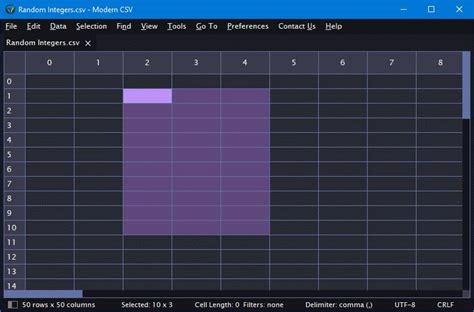 Edit Data Modern CSV Documentation