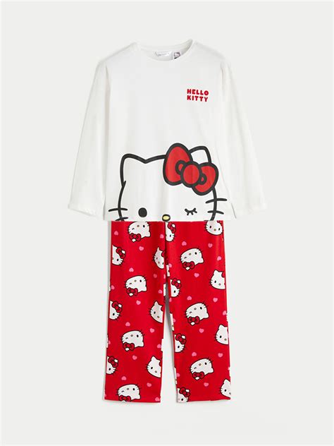 Lcw Young Пижамный комплект с принтом Hello Kitty для женское