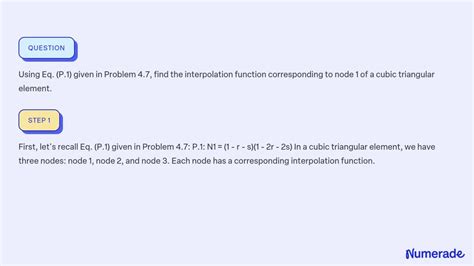 Solvedusing Eq P1 Given In Problem 47 Find The Interpolation