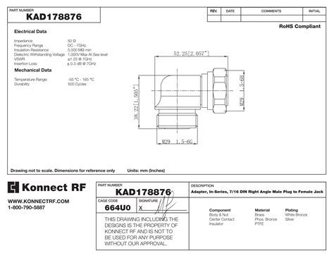 Adapter In Series 716 Din Right Angle Male Plug To Female Jack