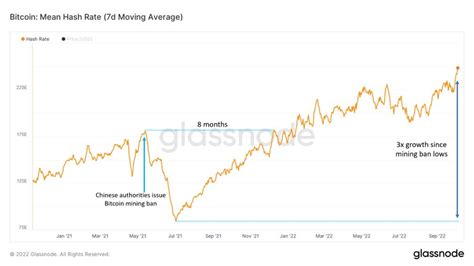 bitcoin s hash rate grows 3x since china ban despite crypto winter