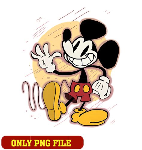 Traditional Colorful Mickey Mouse Waving Png Inspire Uplift