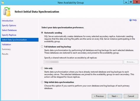Sql Server Automatic Seeding Of Availability Database Db In