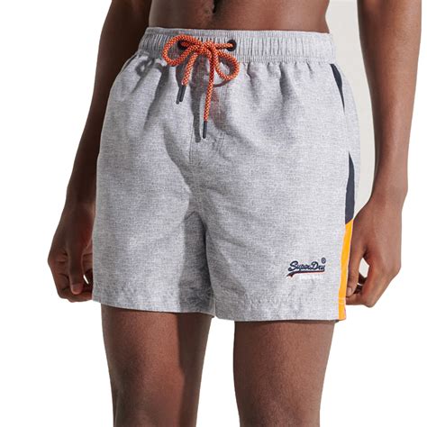 Superdry Herren Beach Volley Swim Short Schwimmhose Shorts M3010007a Grau