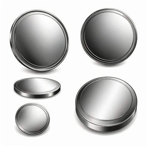 Nickel Vector Set White Background Isolated A High Qual Premium Ai