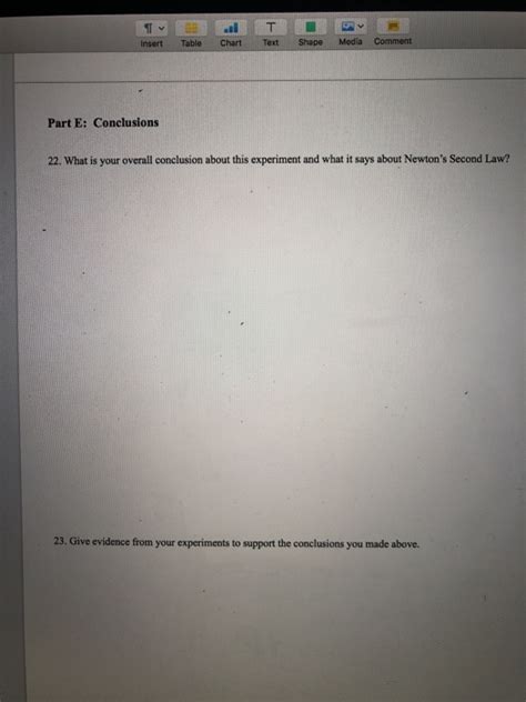solved insert table chart text shape media comment part e
