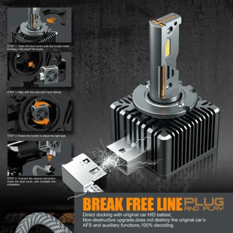 D Series D3s Led Headlight Bulb 100 Wattpair