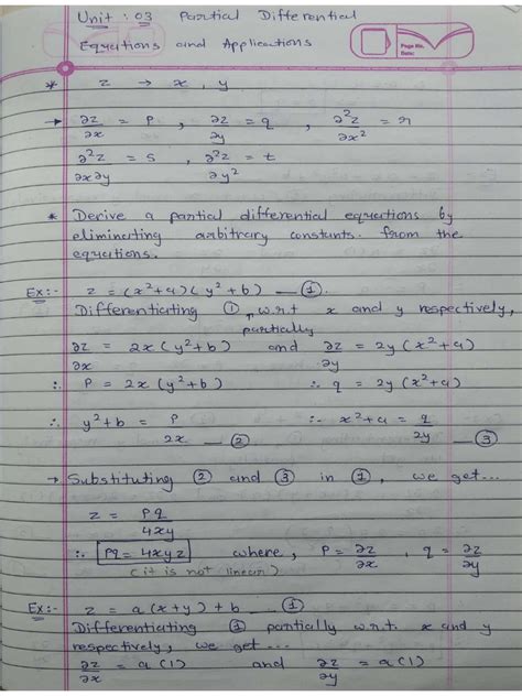 Unit 3 Partial Differential Equation And Applications Pdf