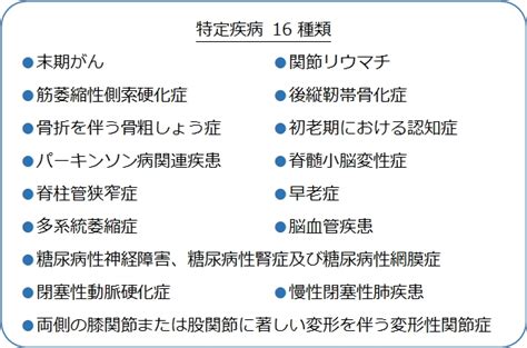介護保険の特定疾病とは？疾病16種類と診断基準を解説 エルターレ介護