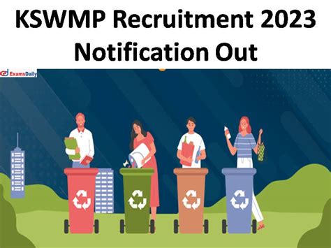 Kswmp Recruitment 2023 Notification Out Basic Pay Up To Rs 55000 Pm