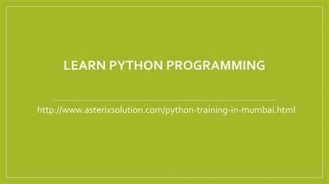 Python Basics Pptx