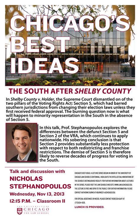 Chicagos Best Ideas Nicholas Stephanopoulos The South After Shelby