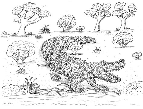 Robins Great Coloring Pages Suchomimus And Saltwater Crocodiles