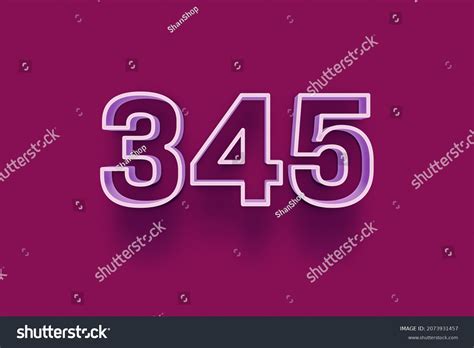 345 3d Number 345 Isolated On Stock Illustration 2073931457 | Shutterstock